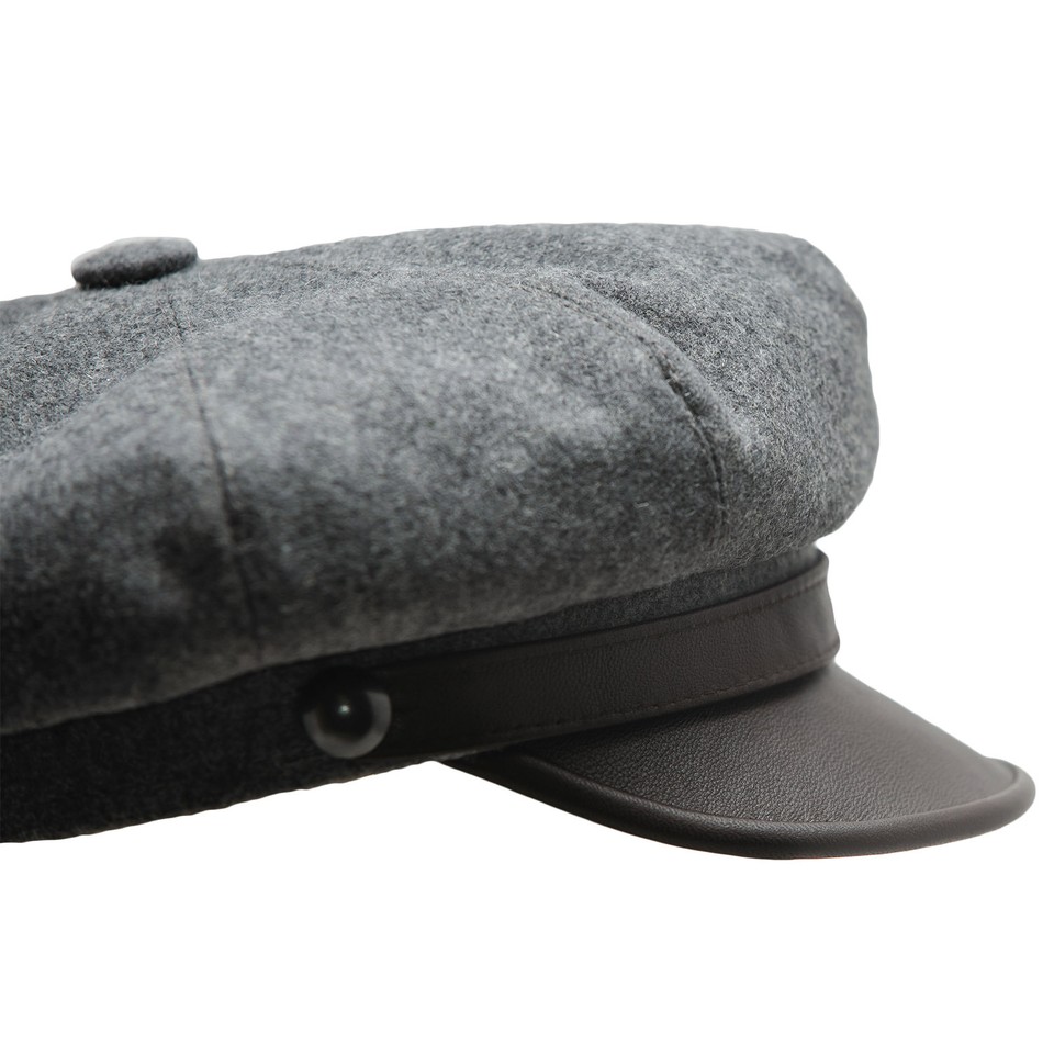 Sterkowski BRANDO Wool Biker Cap Vintage Motorcycle Peaked Rider Wild ...