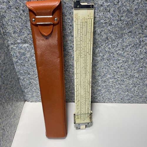 Vintage Keuffel & Esser Slide Rule w/ Leather Case 4081-3 Log Duplex ...