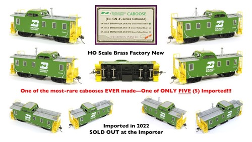 HO Scale Brass Division Point BN Burlington Northern 11444 Caboose F/P ...