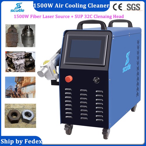 Portable Air Cooling 1500W Fiber Laser Cleaning Machine Rust Paint Oil ...