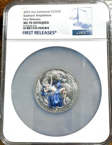 Starburst Amphithere The Dragonology 2oz Silver Coin CFA Cameroon 2023 ...