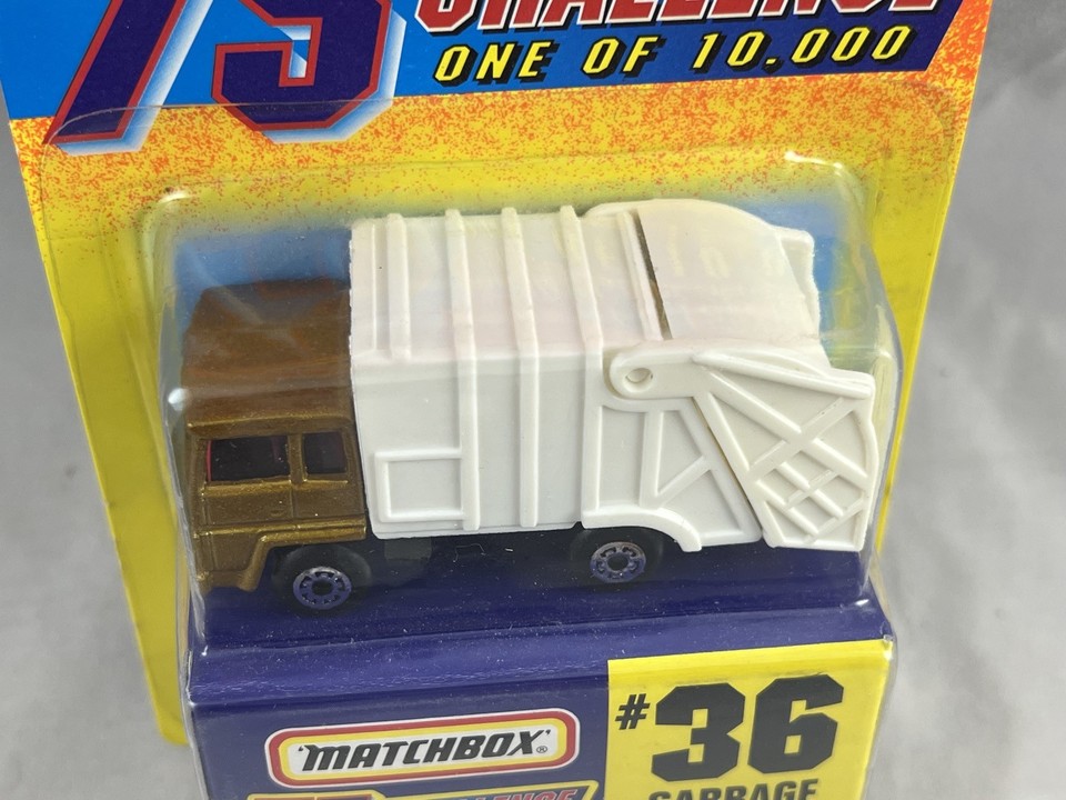 Matchbox Garbage Truck Gold 1997 75 Challenge #36 | eBay