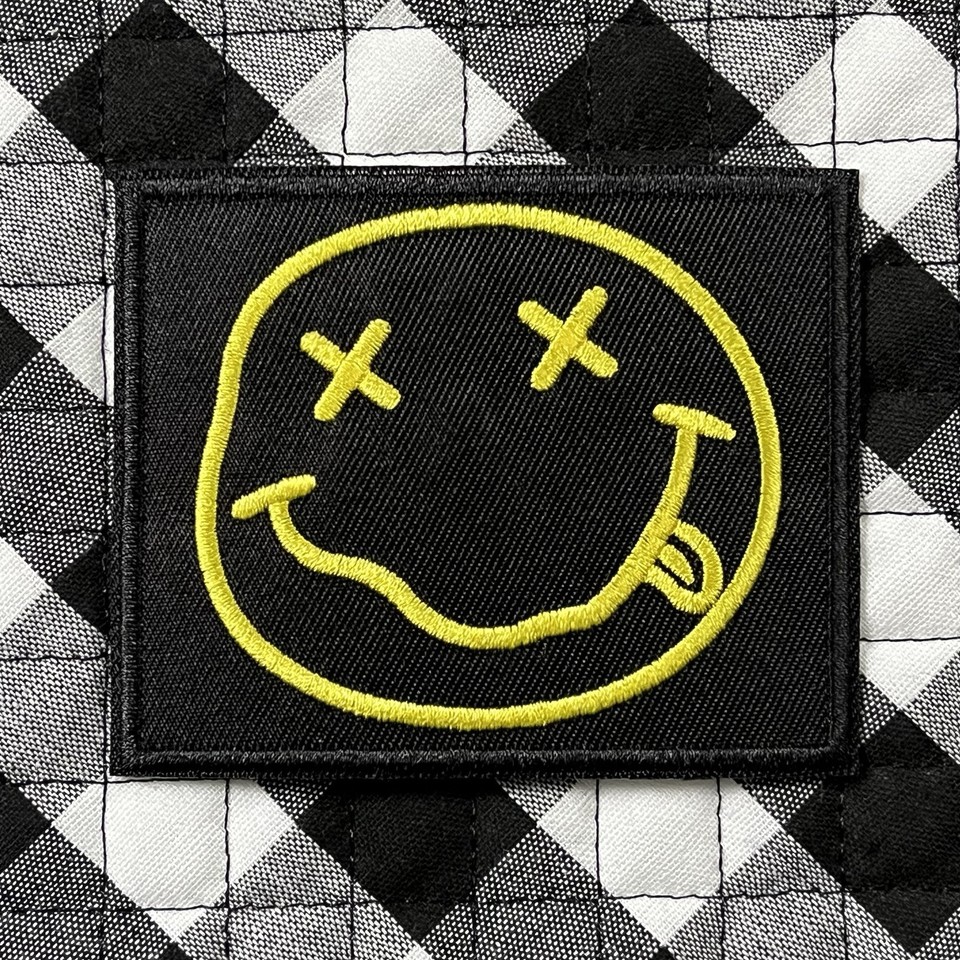 Nirvana Smiley Face Iron On Patch | eBay