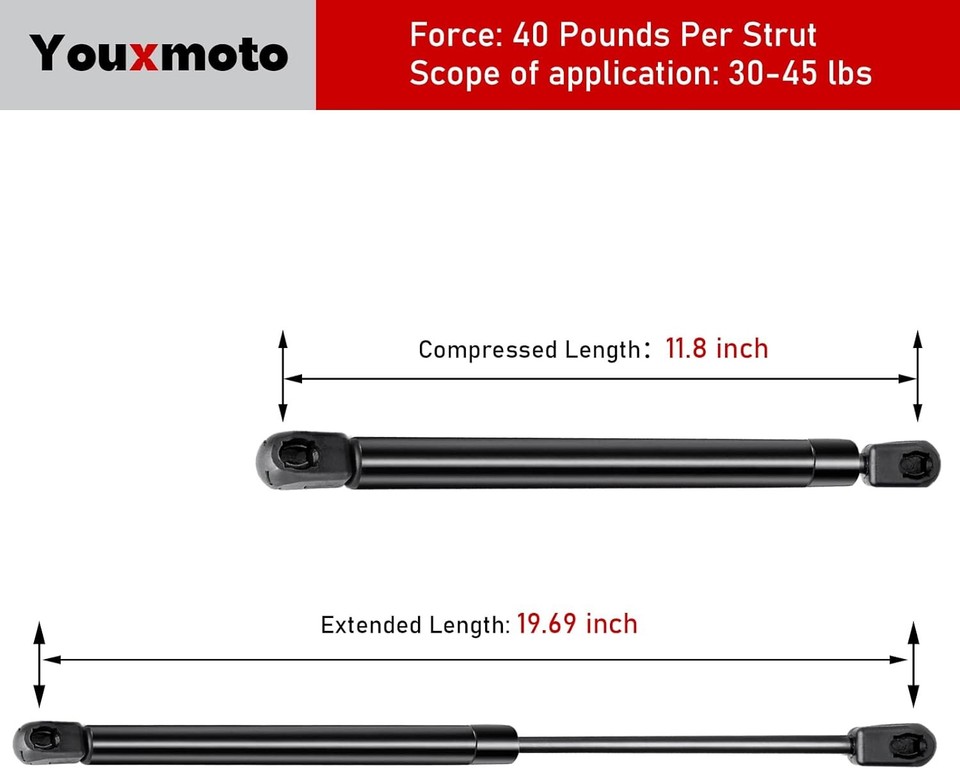 20 inch 40 Lbs Gas Struts Prop Shock fit for RV Side Door Motorhome ...