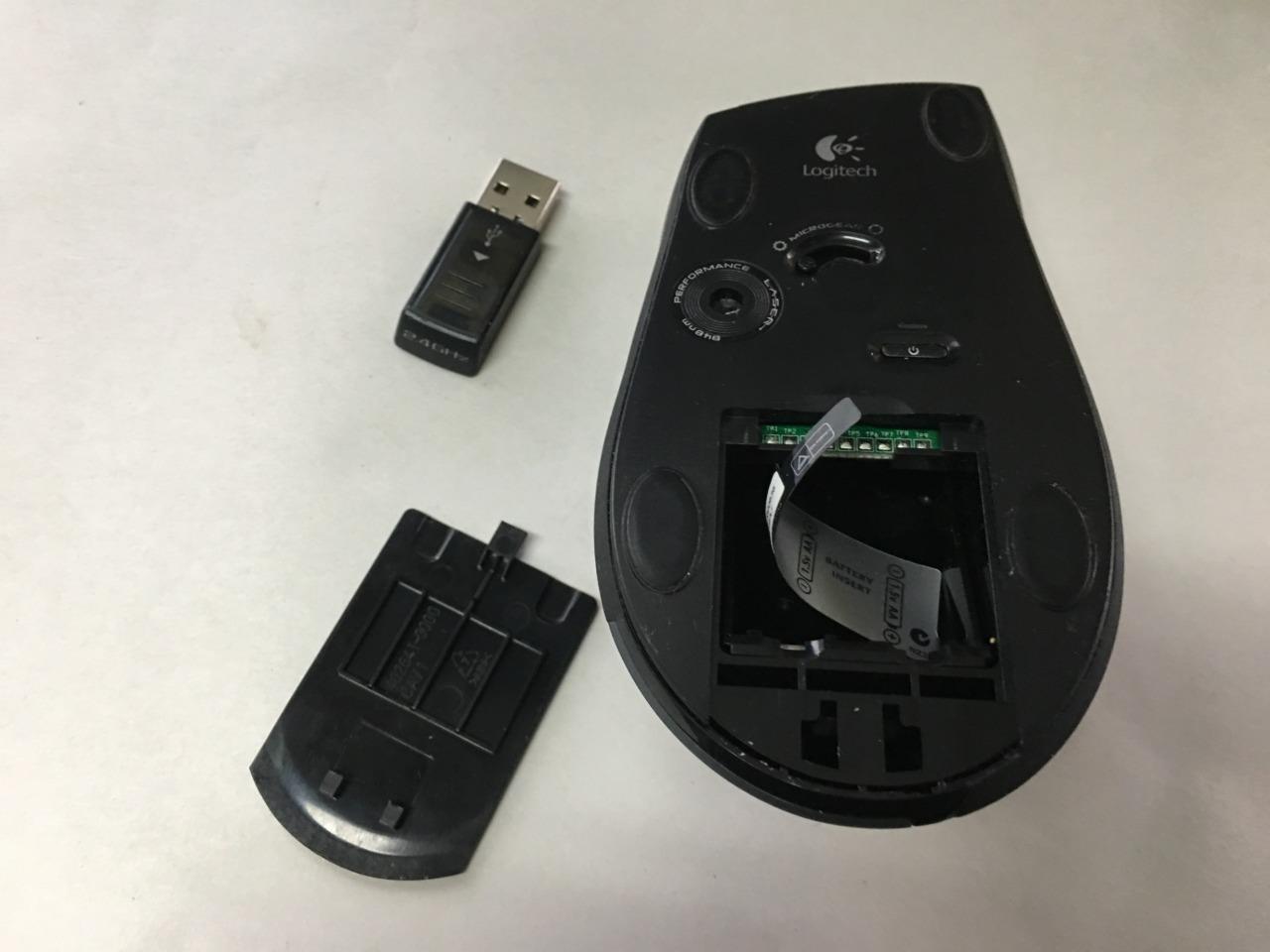 LOGITECH MX620 CORDLESS LASER MOUSE BLACK 810-000536 WITH USB DONGLE ...