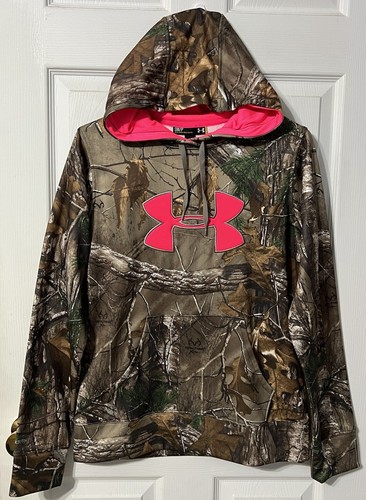 Under Armour Women's Realtree Camo/Pink hoodie Cold Gear Storm Size ...