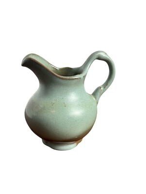 Vintage Frankoma Pottery Small Pitcher Woodland Moss Blue 40A EUC | eBay