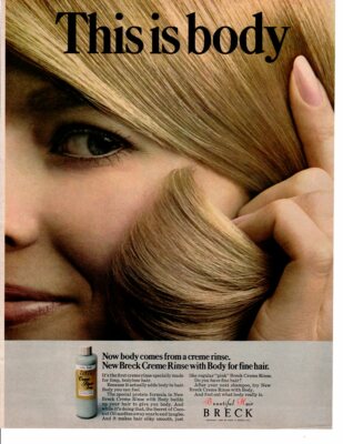 Vintage Beauty Fashion ad 1966 Beautiful Hair Breck Creme Rinse This is ...