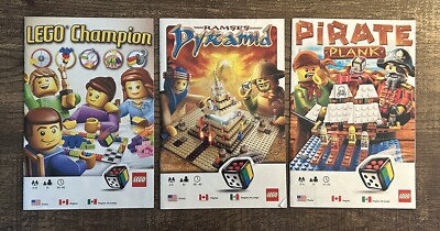 Lot Of 3 LEGO Champion 3861 Pirate Plank 3848 Ramses Pyramid 3843 Rule ...