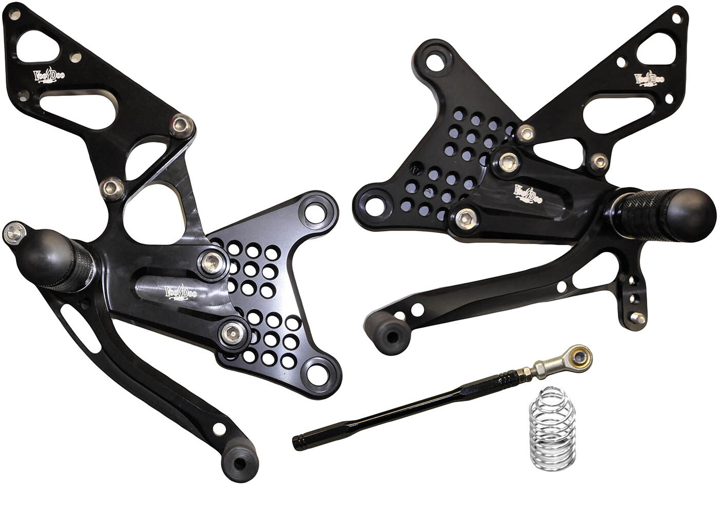 VooDoo Rear Sets Rearsets BLACK | KAWASAKI: Ninja ZX6R 636 | 2009-2012 ...