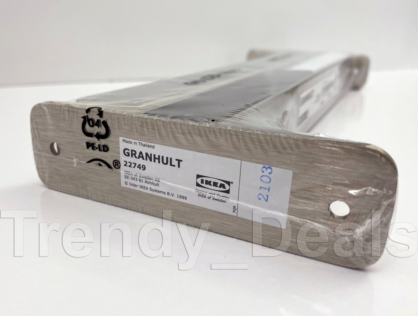 SET of 2 - Ikea GRANHULT Bracket for Shelf, Nickel Plated 11 ¾" x 4 ¾ ...