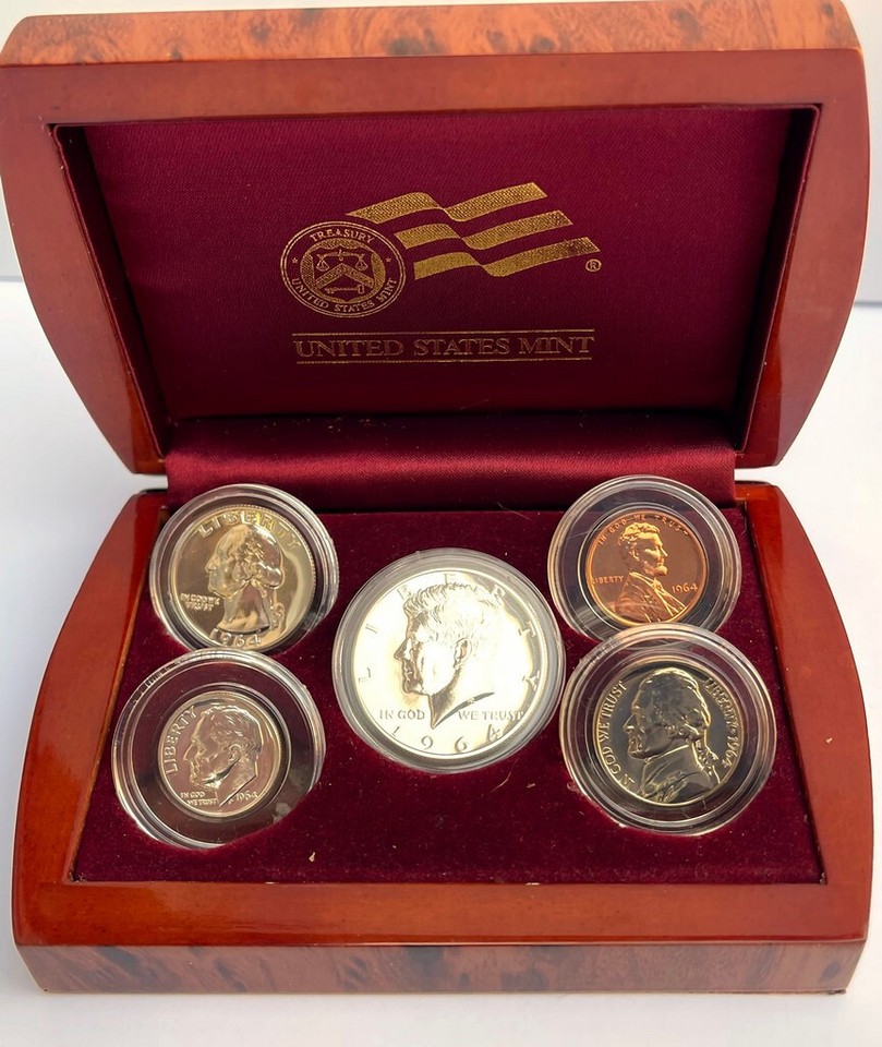1956 PROOF SET IN OFFICIAL U.S. MINT DISPLAY SILVER UNCIRCULATED ...