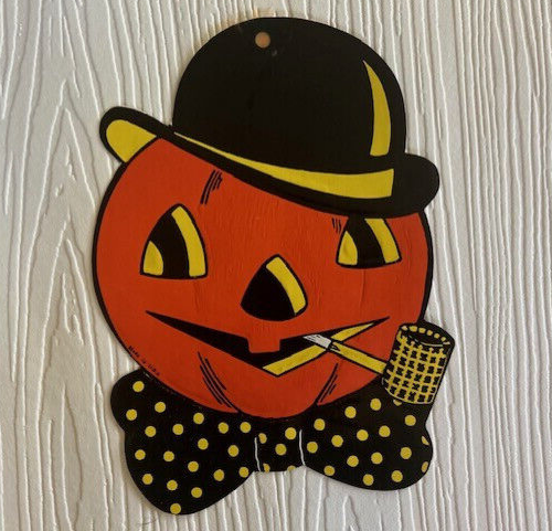 VINTAGE BEISTLE HALLOWEEN DIE CUT DECORATION - PUMPKIN MAN | eBay