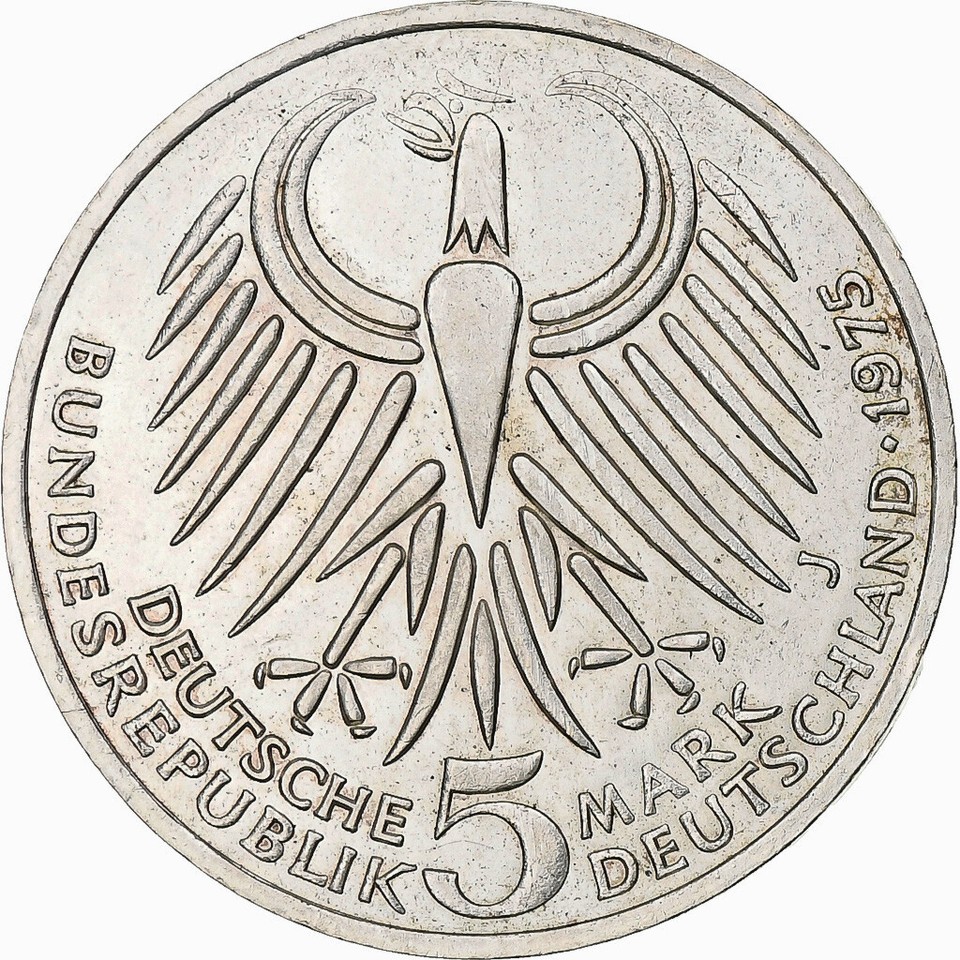 [#1113419] Coin, GERMANY - FEDERAL REPUBLIC, 5 Mark, 1975, Hamburg ...