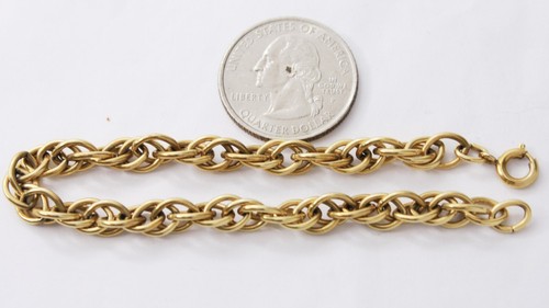 Vintage 12K Gold Filled Double Ring Chain Bracelet 7" 10.3 g | eBay