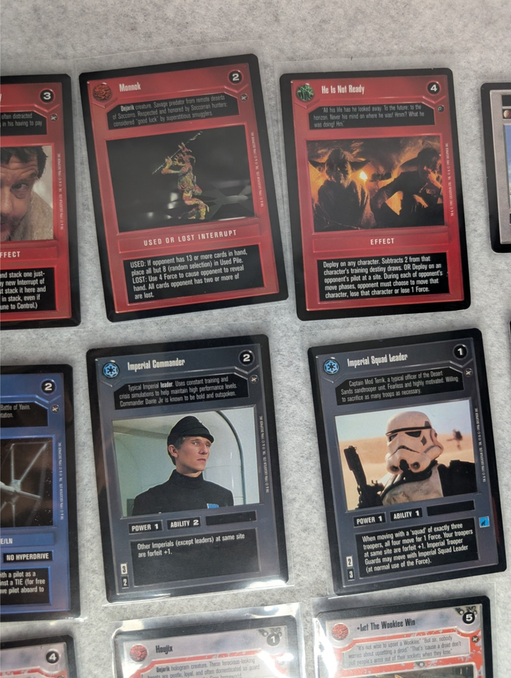 Star Wars CCG Trading Card Lot – 19 Cards Mixed Sets – Decipher Vintage ...