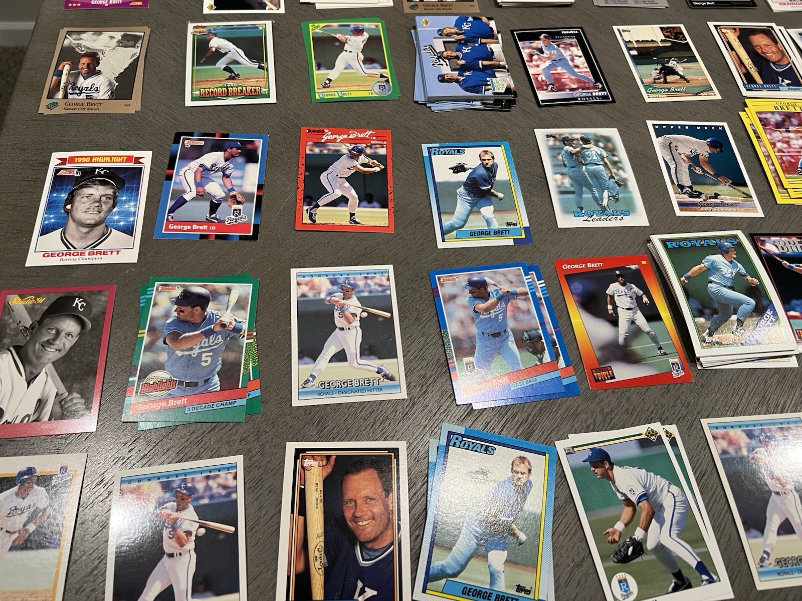 George Brett Baseball Card COLLECTION-400 Card Lot Kansas City Royals ...