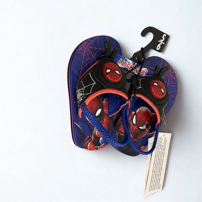 Light Up Spider-Man Toddler Boys Backstrap Flip Flop Sandals Size 5/6 ...