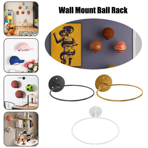 Ball Rack Basketball Wall Storage Display Holder Wall-mounted Sports | eBay