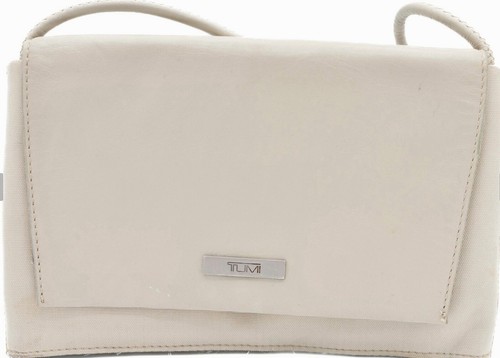 Tumi Crossbody Soft Leather/ Microfiber Beige /Cream Purse Small Inside ...