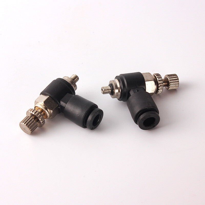Mini Air Flow Control Valve Pneumatic Throttle Pipe Tube SL Connector ...