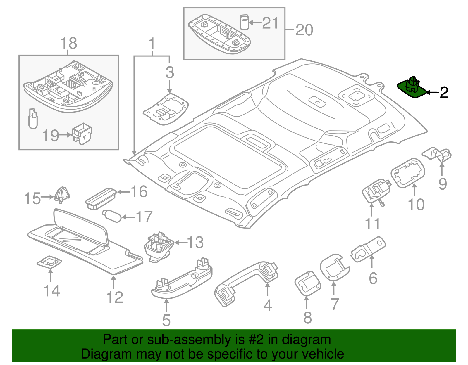 Volvo 30676429 Genuine OEM Factory Original Headliner Clip for sale ...