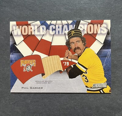 2001 Topps Stadium Club World Champions Game Used Bat Relic Phil Garner ...