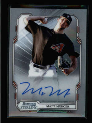 MATT MERCER 2019 BOWMAN STERLING ON CARD ROOKIE AUTOGRAPH AUTO RC ...