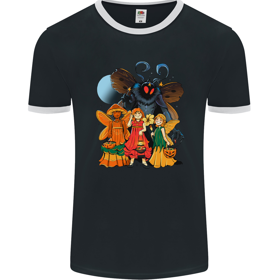 Mothman With Fairies Mens Ringer T-Shirt FotL | eBay