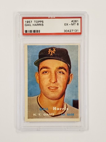 1957 Topps #281 Gail Harris, New York Giants, PSA 6 | eBay