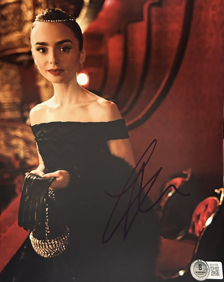 Lily Collins Emily In Paris Beautiful Signed 8x10 MaXXXine Autograph ...