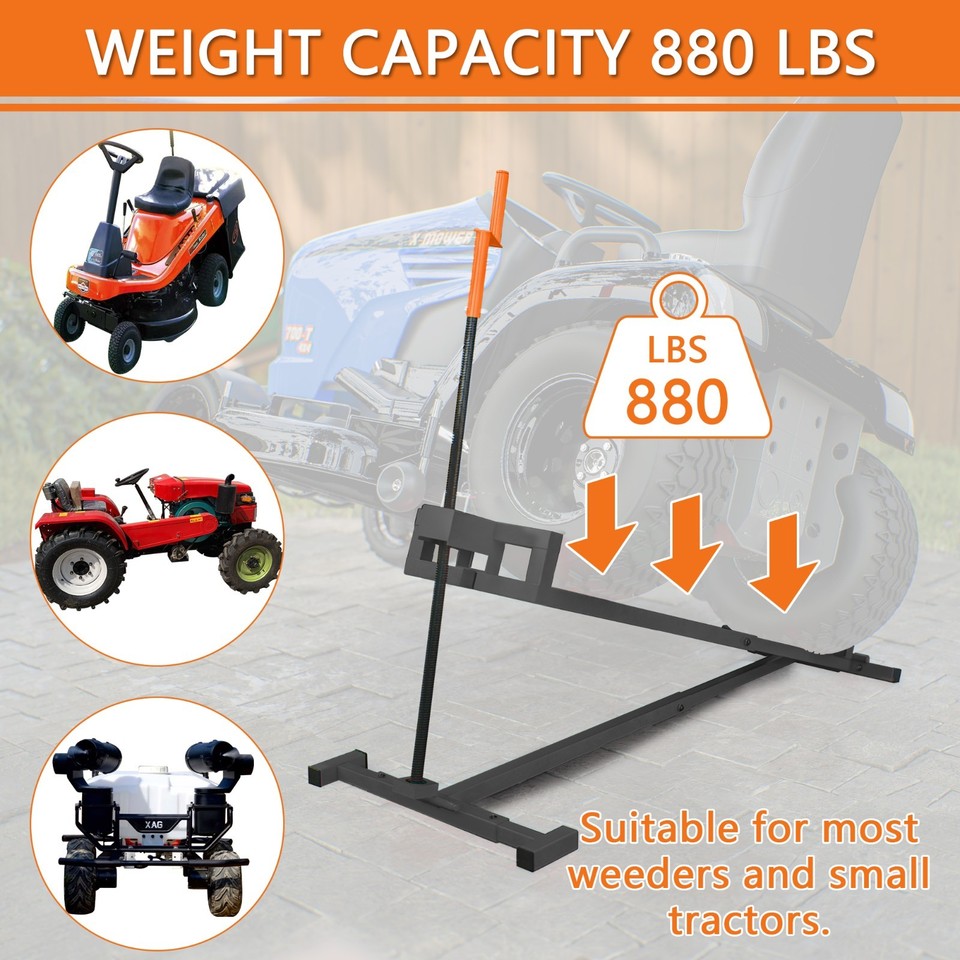 Lawn Mower Lift Jack - 880 lbs Capacity for Tractors and Zero Turn Lawn ...