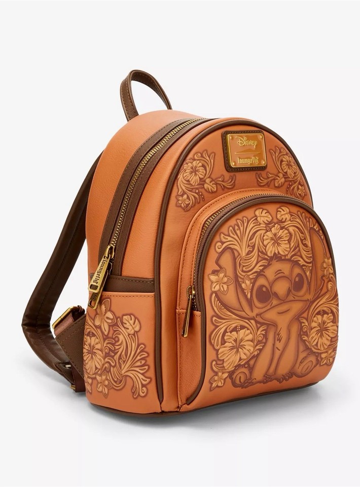 NWT Loungefly Disney Lilo & Stitch Tonal Stitch Carving Mini Backpack ...