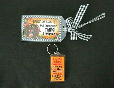 One Funny Key Holder and One Funny Travel ID Tag Lot 729 lisasfinds | eBay