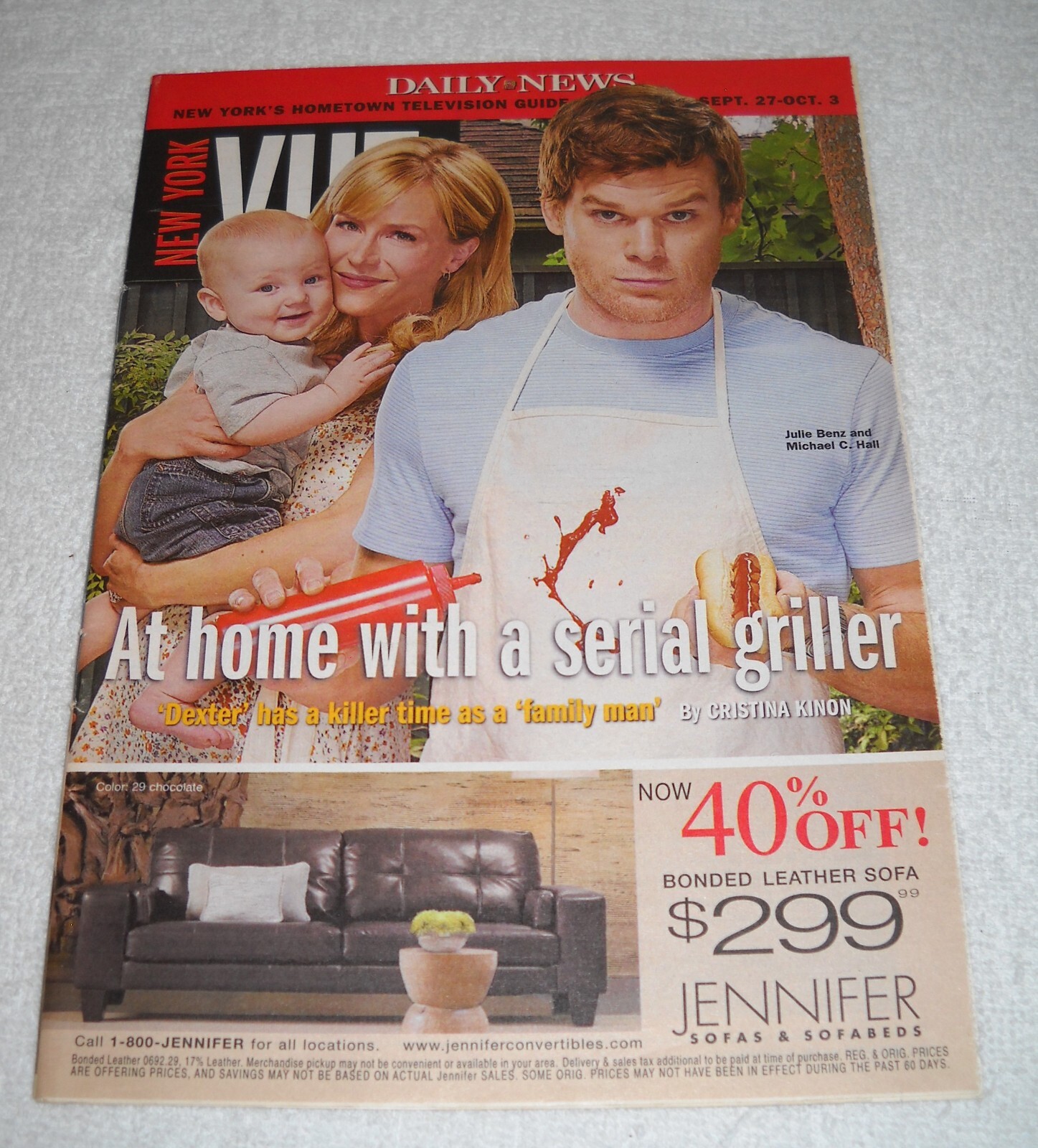 #12033 Daily News NY Vue Sept 27-Oct 3 2009 Television Guide | eBay