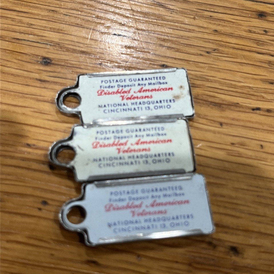 Used 1967 DAV Tags - Keychain License Plate Tag Pair. Disabled Am Vets ...