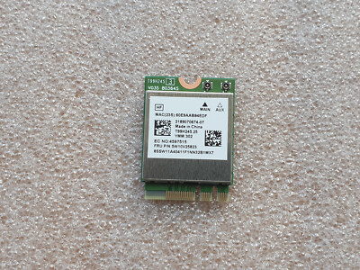 Lenovo ANATEL WLAN wifi BT card CMB FXN WiFi6 MT7921 M2 5W10V25823 ...