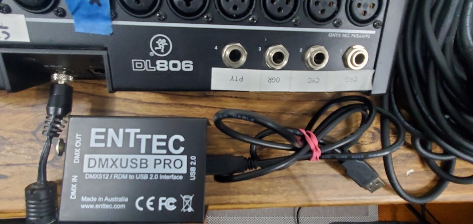 Mackie DL806 Digital Mixer & ENTTEC DMXUSB PRO Interface &Assorted ...