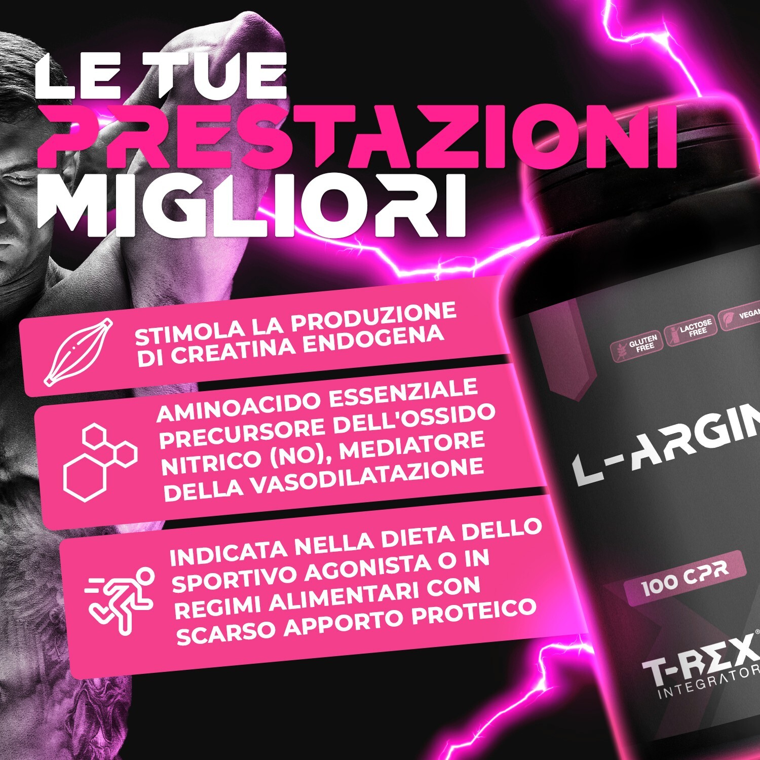 ARGININA 1000mg → INTEGRATORE L-ARGININA OSSIDO NITRICO VIGORE SESSUALE ...