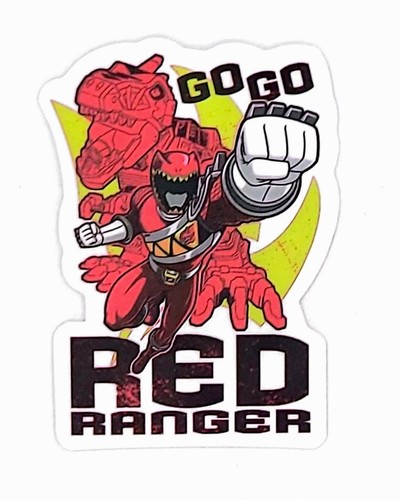Power Rangers Dino Charge Red Ranger Waterproof Sticker | eBay