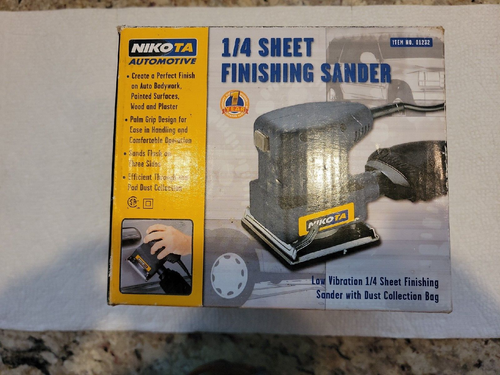 Nikota Automotive 1/4 Sheet Finihing Sander With Dust Collection BLow ...