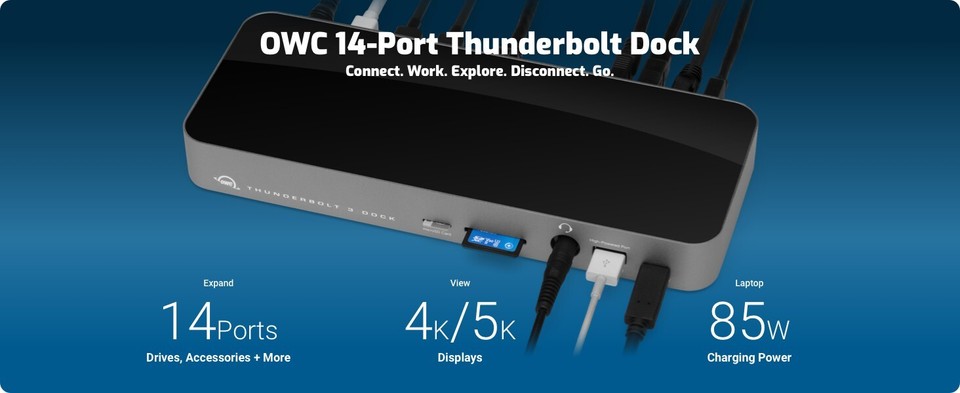 OWC 14 port Thunderbolt 3 Dock 4k Universal Docking Station Mac/Windows ...