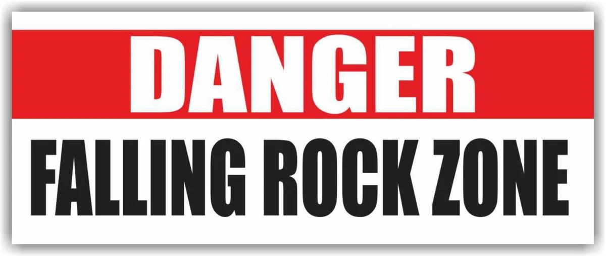 Falling Rock Zone Sign