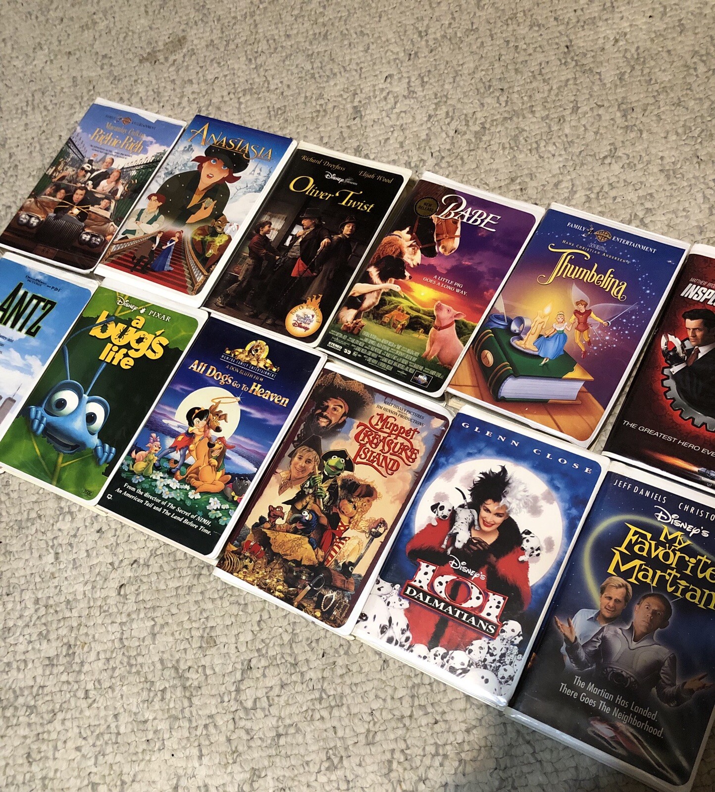 Lot Of 12 Vhs Disney WB Dreamworks Animated Movies Clamshell Antz Bugs ...