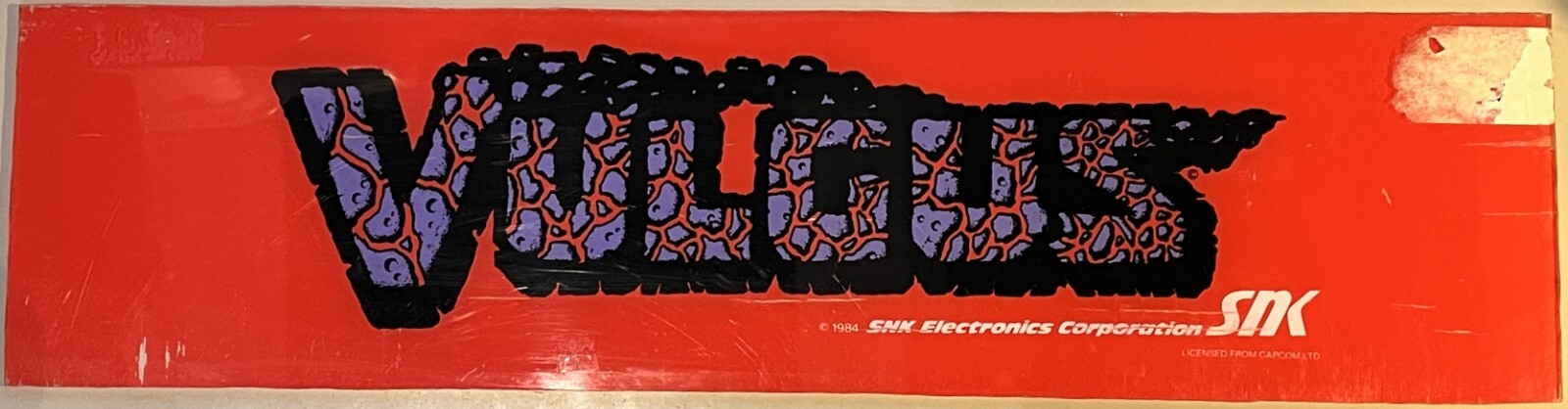 VULGUS 1984 SNK Electronics Arcade Video Game Marquee Graphic Plastic ...