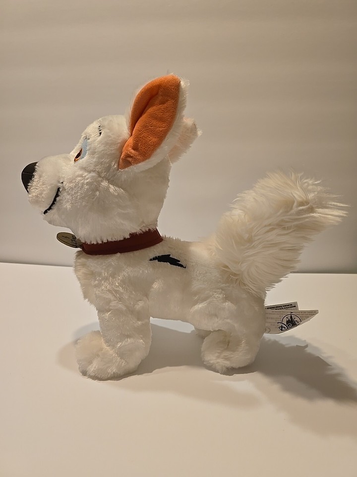 Walt Disney Bolt Plush White Swiss Shepard 10" Tall Dog | eBay