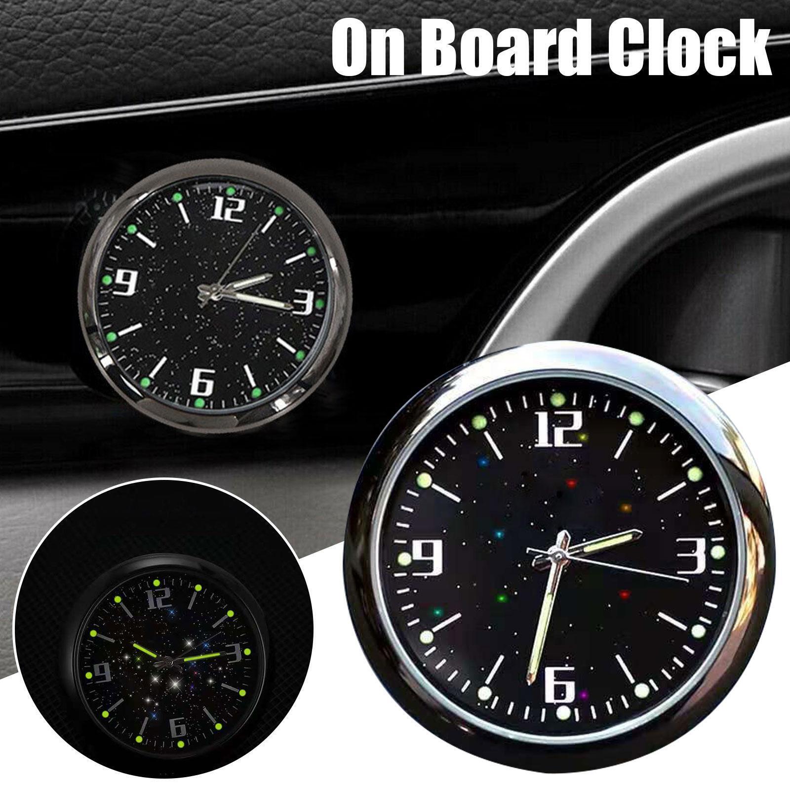 Car Clock Luminous Stick-On Digital Watch Quartz Clocks For Vehicle ...