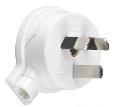 HPM Side Entry Electrical Plug Top 3 Pin White 10A CD106/1WE | eBay ...