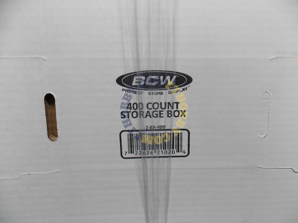 50 BCW 400 COUNT CARDBOARD STORAGE BOX Trading Sports Card Holder Case ...
