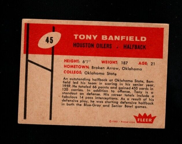 27050* 1960 Fleer # 45 Tony Banfield | eBay